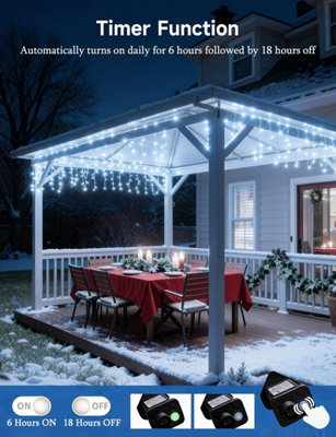 Aigostar Icicle Outdoor Christmas Lights 5M Cool Uniform