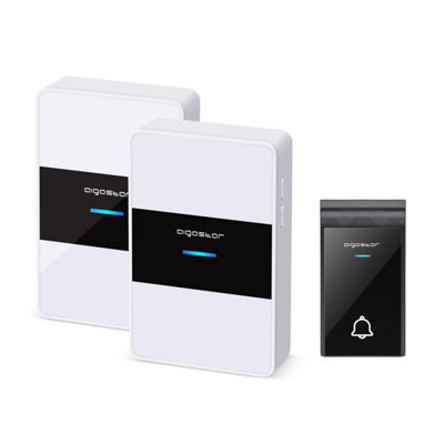 Aigostar Panda Series Wireless Doorbell, IP44 Waterproof Cordless ...