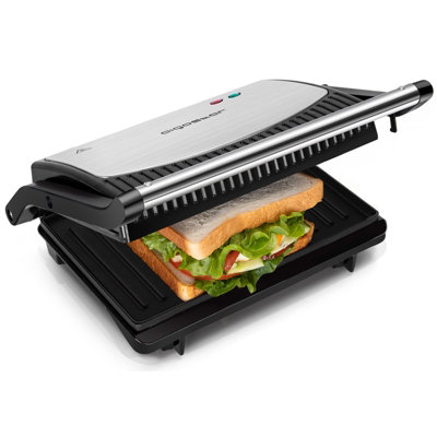 Aigostar Sandwich Toaster Panini Press 800W, 180 Degree Flat Open