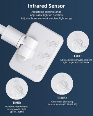 Aigostar Security Lights Outdoor Motion Sensor, 50W PIR Floodlight ...