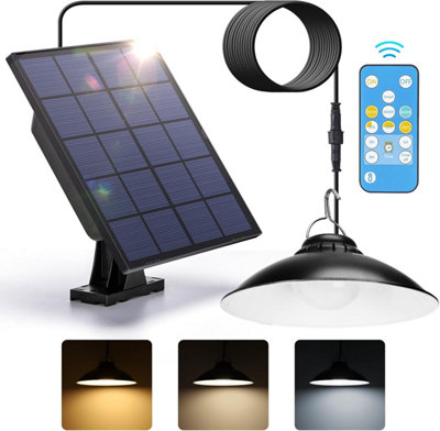 Aigostar Solar Shed Light, 50W Ceiling Pendant Light, IP65 Remote ...