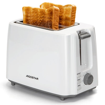 Aigostar Toaster 2 Slice 750W White | DIY at B&Q