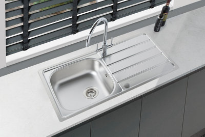 AIN 1.0 Inset Steel Sink & Waste