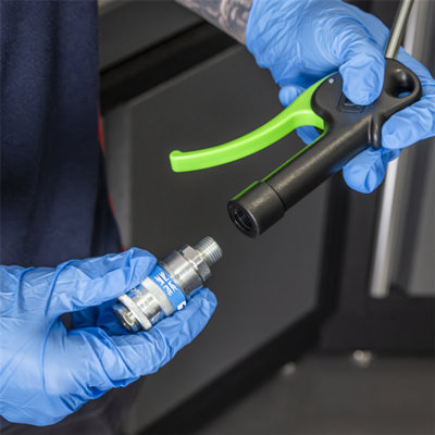 Air Blow Gun with Angled Lance '8mm 480mm with 1/4"BSP Air Inlet