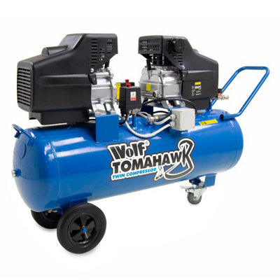 Air Compressor Wolf Tomahawk 100L, 19.2 CFM, 2 x 2.5HP