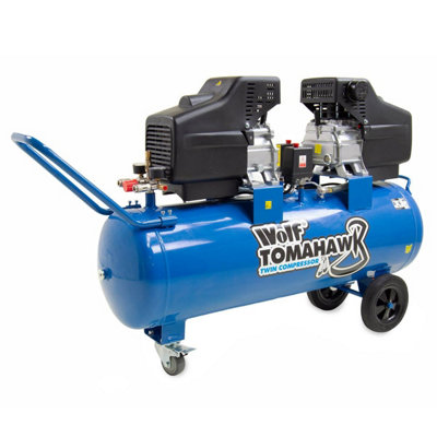 Air Compressor Wolf Tomahawk 100L, 19.2 CFM, 2 x 2.5HP