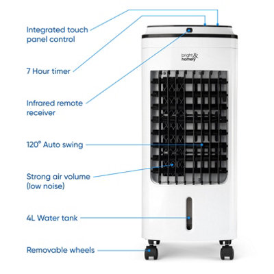 Air Cooler Fan With Ice Cold Packs & Remote Control Cooling ...
