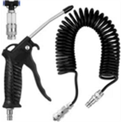 Air Duster Blow Gun Heavy Duty, 5 Metre Recoil Hose Blow Dust Gun ...