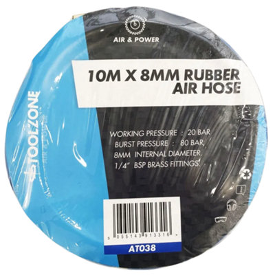 Air Hose Line 10M 30ft 1/4" BSP Air Line Reel 8MM Hi Vis Compressor ...