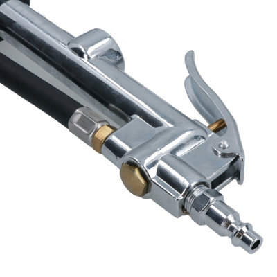 Air Line Tyre Wheel Inflator with Dual Head Push Pull Connector 0-250 psi