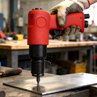 Air Needle Descaler Hammer Chisel Gun with 4 Chisels