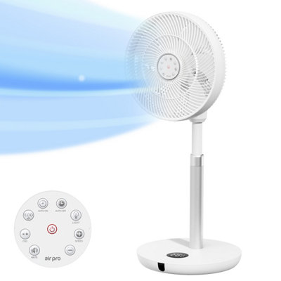 Air Pro 12" Pedestal Fan With Remote Control & Digital Display - Low ...