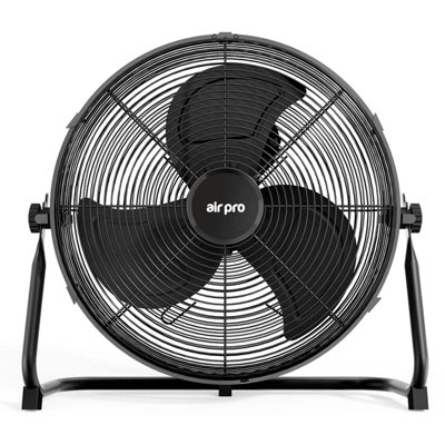 Air Pro 16" Floor Fan 3 Powerful Speed Settings & Adjustable Tilt Metal ...