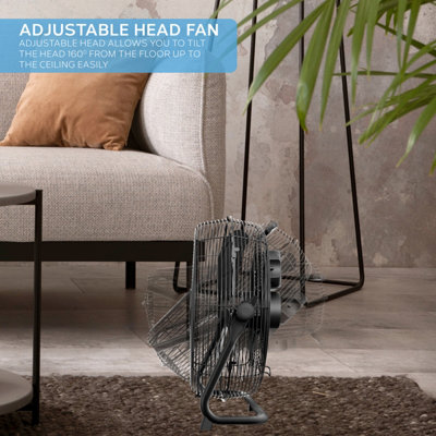 Air Pro 16" Floor Fan 3 Powerful Speed Settings & Adjustable Tilt Metal ...
