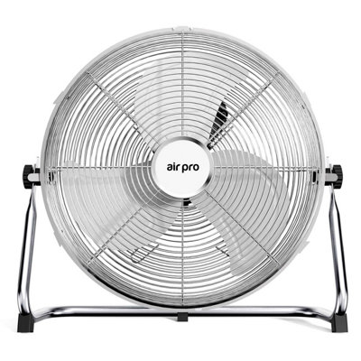 Air Pro 16" Floor Fan 3 Powerful Speed Settings & Adjustable Tilt Metal ...