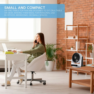 Air Pro Desk Fan Ultra Quiet Air Cooling & Circulator Table Fan - 8 ...
