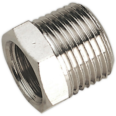 Air Tool Adaptor - 3/8" BSPT Male to 1/4" BSP Female - Hexagon Nipple ...