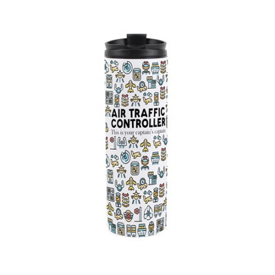 Air Traffic Controller Travel Flask Gift - Reusable Stainless Steel ...