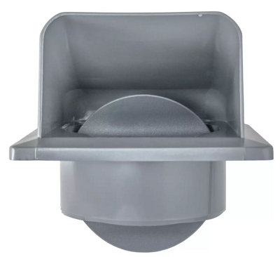 Air Vent Hooded External Duct Cover Gravity Flap Cowl Grille GRAPHITE 100mm