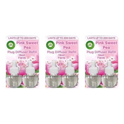 Air Wick Air Freshner Plug in Diffuser Twin Refill Pink Sweet Pea 2 x ...