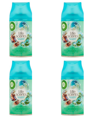 Air Wick Life Scents Turquoise Oasis Refill Spray 250ML- Pack of 4