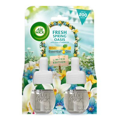 Air Wick Plug in Diffuser Twin Refill Fresh Spring Oasis 2x19ml
