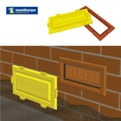 Airbrick flood water defence Protection cover and Terracotta frame ...