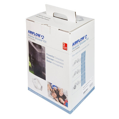 Airflow Aventa 100mm Inline Extractor Fan Kit with Timer 6m Duct Ties ...