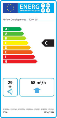 Airflow iCON 15 Bathroom Extractor Fan 19l/s Flow Rate, 100mm, Iris ...
