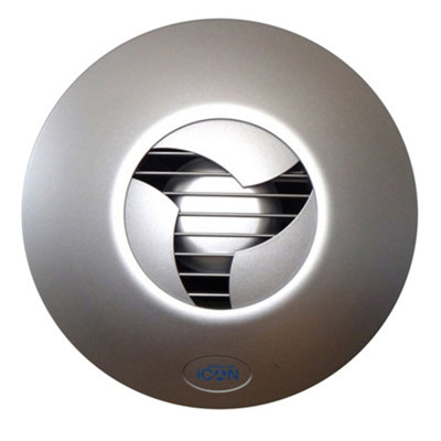 Airflow iCON 15 Extractor Fan with Silver Fascia, 100mm Duct, Quiet ...