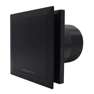 Airflow QuietAir QT100HT Black 100mm Bathroom Extractor Fan 25l/s ...