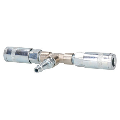 Airline T Piece 3 Way Quick Release Fittings for Compressor Air Hose 1/ ...