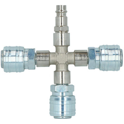 Airline T Piece Cross Type 4 Way EURO Quick Release Fittings for ...