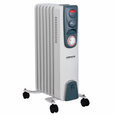 Airmaster 1500W Oil Filled Radiator with Timer and Thermostat