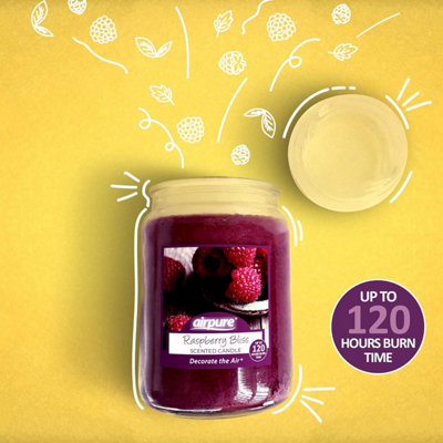 Airpure Raspberry Scented Large Candle 510g