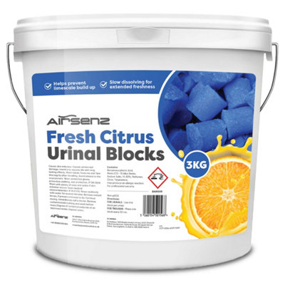 Airsenz Urinal Blocks 3KG - Fresh Citrus Fragrance - Trough or Urinal Use