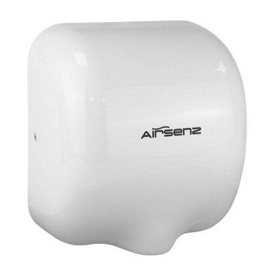 Airsenz White Electric Automatic Hand Dryer 1.8kw - Stainless Steel
