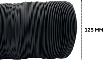 AirTech-UK Combi ducting 125mm Dia 5" Black Flexible Ducting Combi Duct ...
