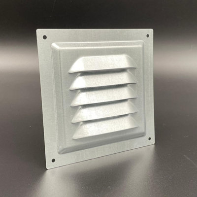 AirTech-UK Flat Metal Fixed Grille 125x125mm with FlyScreen - External ...