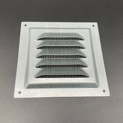 AirTech-UK Flat Metal Fixed Grille 200x200mm with FlyScreen - External ...