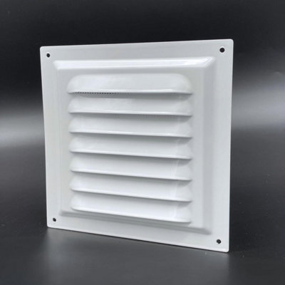 AirTech-UK Flat White Metal Fixed Grille 150x150mm with FlyScreen ...