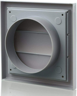 AirTech-UK Gravity Grille Grey 155mm External with 100mm - 4 inch Round ...