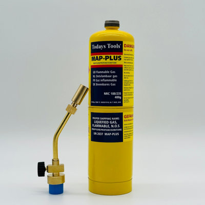 AirTech-UK Hand Torch Map Gas Cylinder 400g, Map Pro Plus Disposable ...