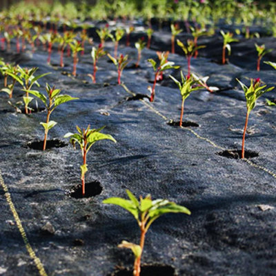 AirTech-UK Heavy Duty Weed Control Membrane Garden Weed Barrier Fabric ...