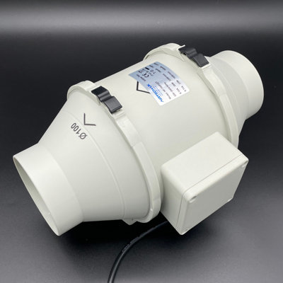 AirTech-UK Inline Bathroom Loft Extractor Fan Kit with LED Light and ...