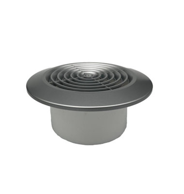 AirTech-UK Internal Ventilation Round Satin Silver Grille 100mm / Dia 4 ...
