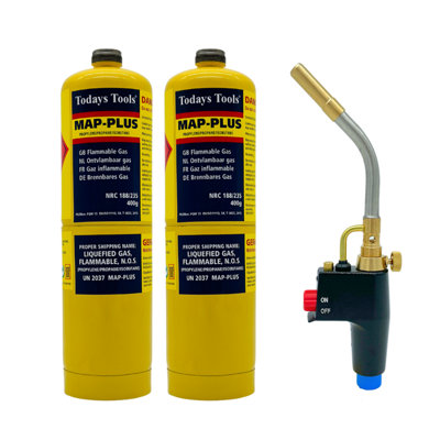 AirTech-UK MAP Hand Torch Self Igniting with 2 Map Gas - Industrial ...