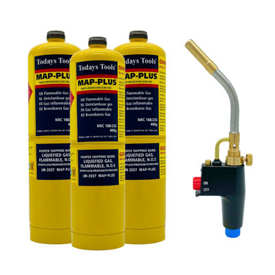 AirTech-UK MAP Hand Torch Self Igniting with 3 Map Gas - Industrial ...