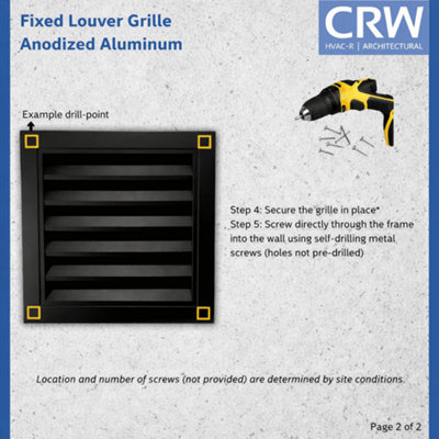 AirTech-UK MaxShield Aluminium Louvre Vent, Black Powder Coated with ...