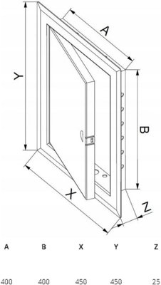 AirTech-UK Metal Access Panel with Pull Open Inspection Panel Door 400 ...